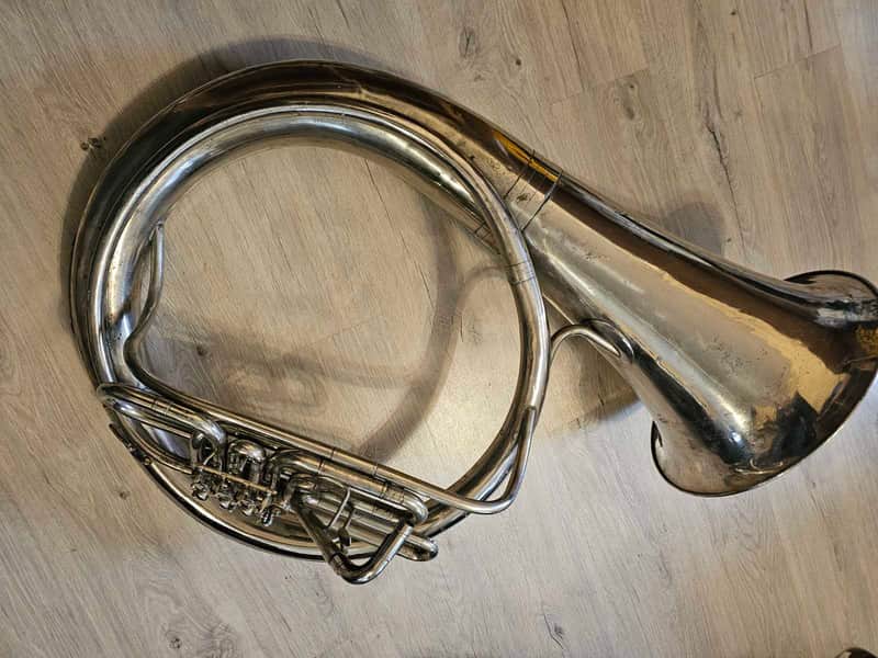 Helicon Eb Tuba Soviet 3 Valves Brass Pipe Wind Instrument | Reverb