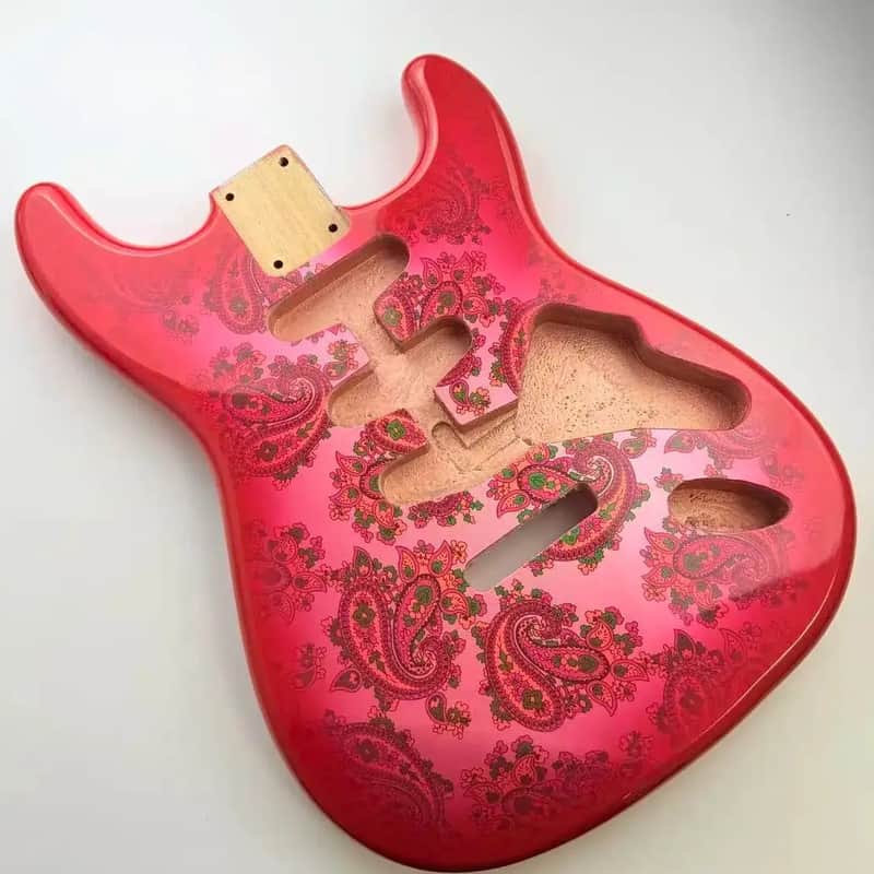 Red Amoeba Alder Wood Guitar Stratocaster Strat Style Body | Reverb