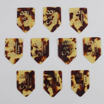 10 Pentagon Plectrums Bert Weedon Home Plate style | Reverb