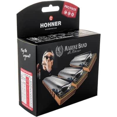 Hohner Marine Band 3-Piece Harmonica Set in Keys of G, A & C | Reverb