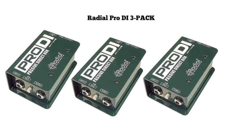 Radial Engineering ProDI Pro DI Three Pack Passive Instrument | Reverb