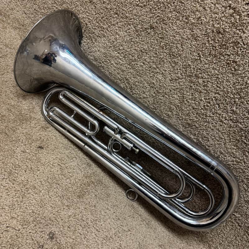 Getzen Deluxe Baritone Bugle Silver 1 Piston Valve No Case | Reverb UK