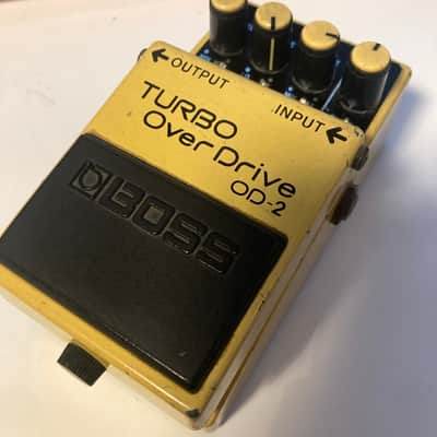 Boss OD-2 Turbo OverDrive (Black Label) 1988 - 1995 - Yellow | Reverb