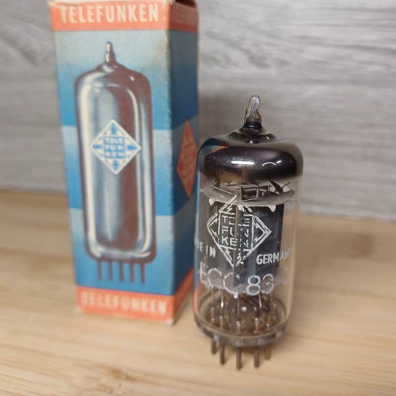Perfect 1969 NOS NIB TELEFUNKEN ecc83 12ax7 LONG RIBBED plate | Reverb