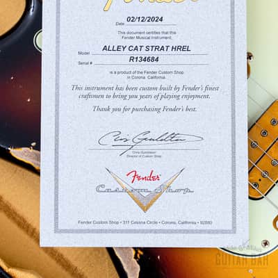 2024 Fender Custom Shop Alley Cat Stratocaster Heavy Relic | Reverb