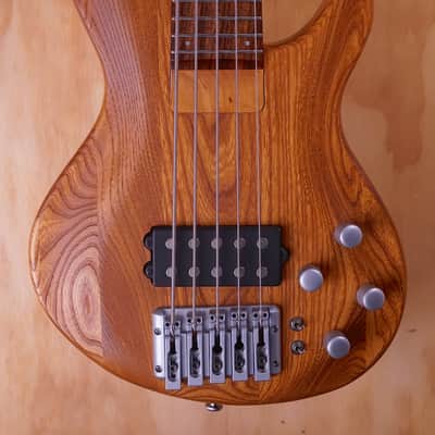 Aria Pro II IGB-68 5-String Electric Bass Guitar in Natural, | Reverb