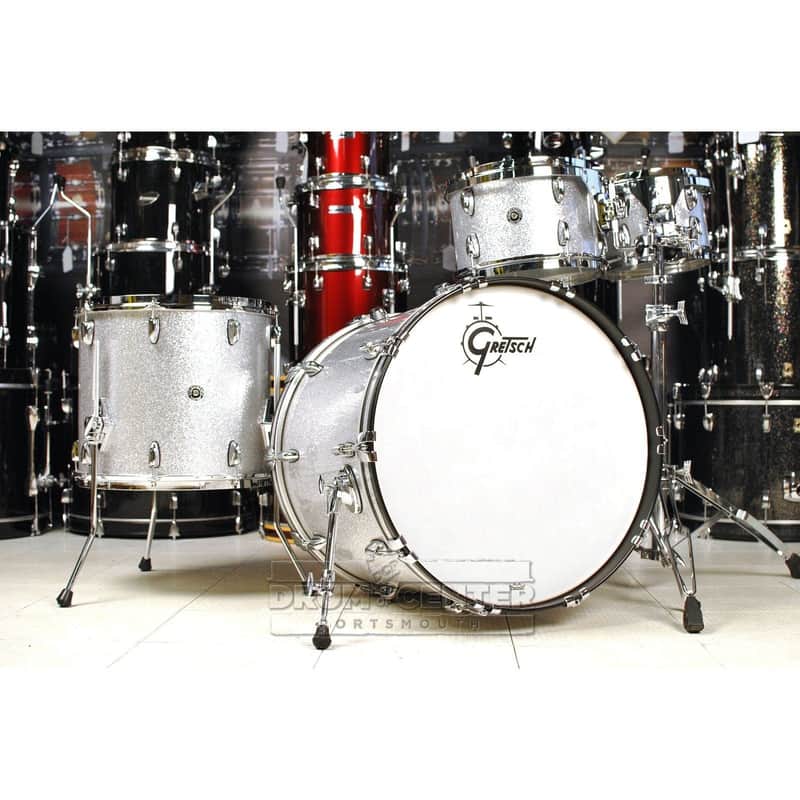 Gretsch Brooklyn 4pc Euro Drum Set Silver Sparkle | Reverb