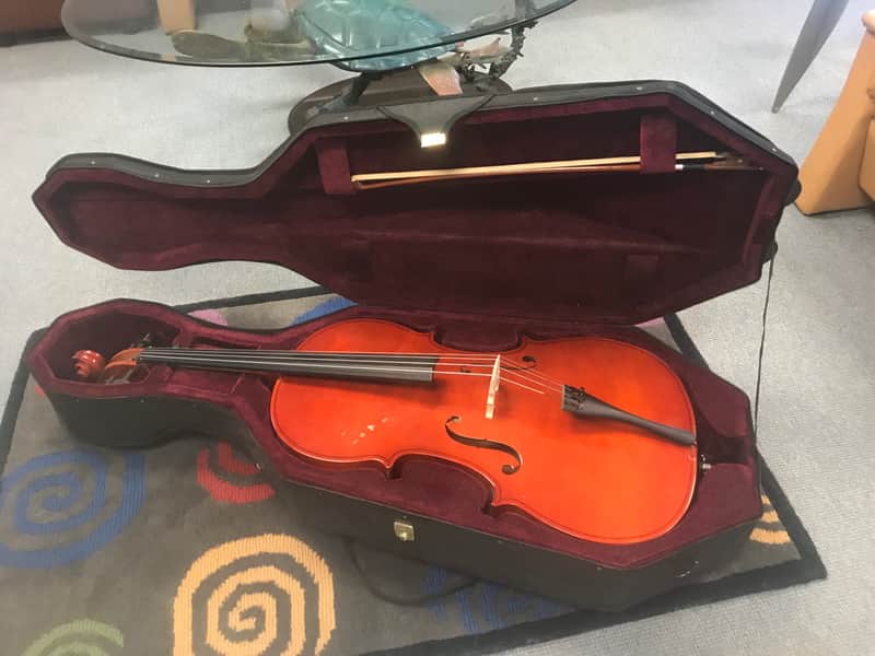 Merano MC Series Cello 4/4 Full size with Case, Bow and | Reverb