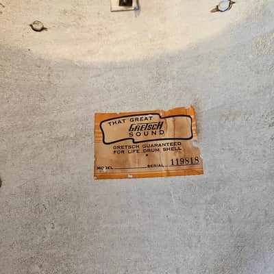 Gretsch 16x16" Floor Tom 6-ply Stop Sign Badge 1970s - White | Reverb