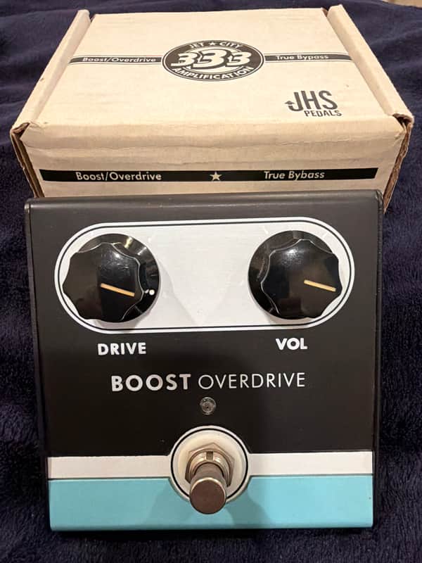 JHS Jet City Boost Overdrive 2010s - Black / Light Blue | Reverb