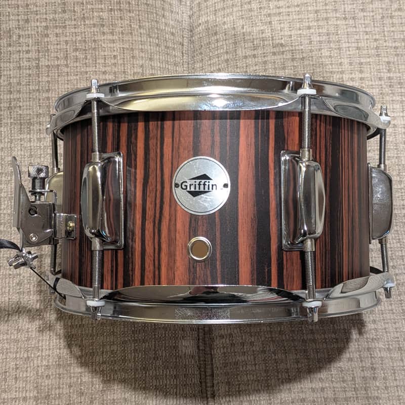 Griffin Snare Popcorn 10" x 6" Poplar - Black Hickory - | Reverb