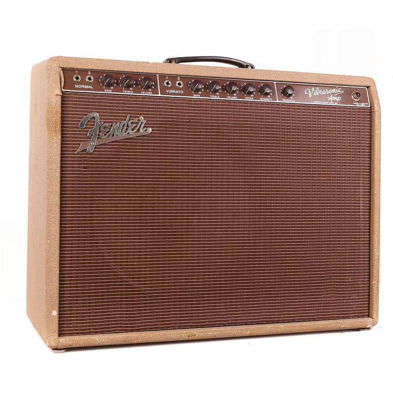 1960 Fender Vibrasonic Brownface 1x15 Combo Amplifier | Reverb