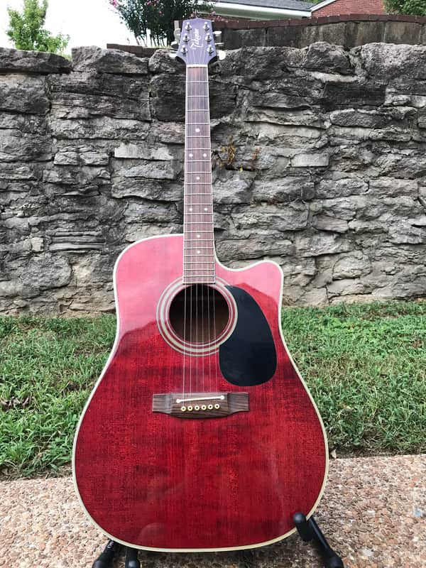 Takamine EF325SRC Cherry Red Single Cutaway Vintage | Reverb UK