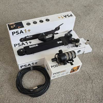 RODE PodMic Dynamic Broadcast Microphone and Boom Arm Bundle | Reverb