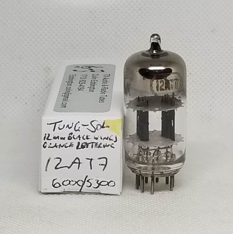 Tung-Sol 12AT7 Black Wing-Style Plates Balanced NOS 12AT7 | Reverb