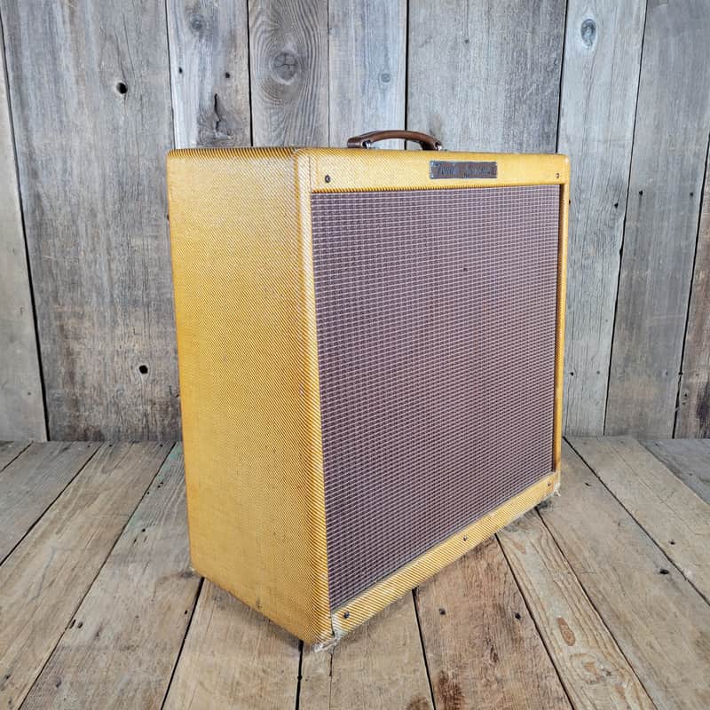 Fender Tweed Bassman 5F6-A 1959 w/ Original Cover - Tweed | Reverb