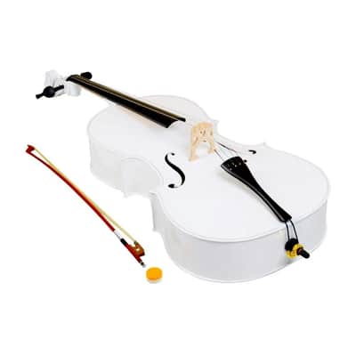 New 4/4 Size Top Professional Basswood White Cello +Bag+ Bow+ | Reverb