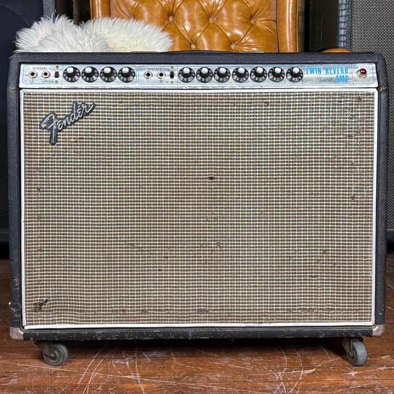 1968 Fender Twin Reverb Vintage AB763 2x12 Drip Edge CBS Tube | Reverb
