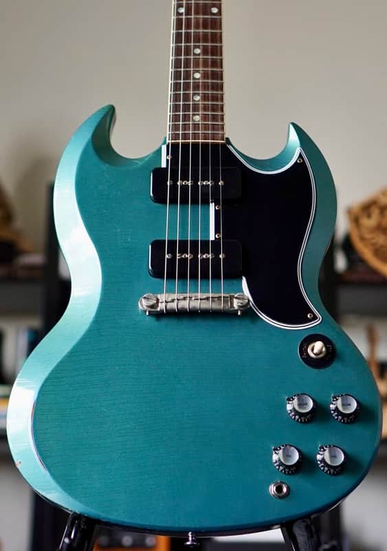Gibson Custom Shop CME 1963 SG Special Reissue Pelham Blue | Reverb
