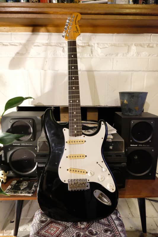 Squier Stratocaster MIJ E Series Strat - 1980s Black | Reverb