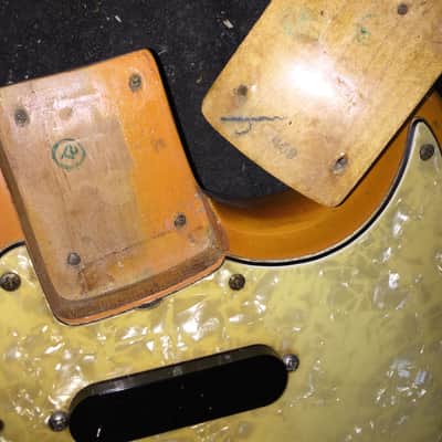 Fender Mustang 1969 - Yellow Competition Matching Headstock | Reverb