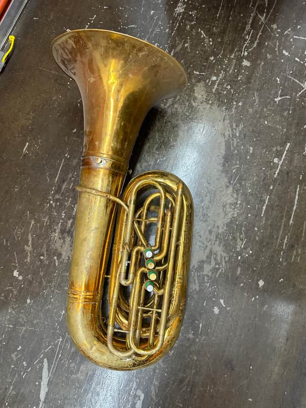 King 1241 4-Valve Concert Tuba with upright bell. | Reverb