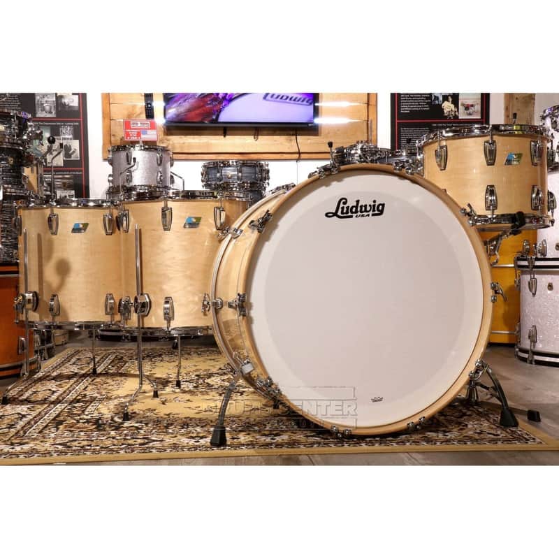 Ludwig Classic Maple 4pc Bonham Drum Set Natural Maple Gloss | Reverb