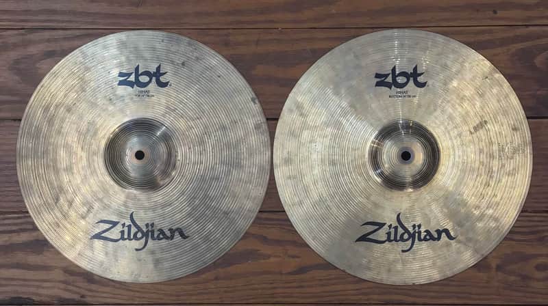 USED Zildjian ZBT 14" Hi-Hat Cymbals (Pair) | Reverb