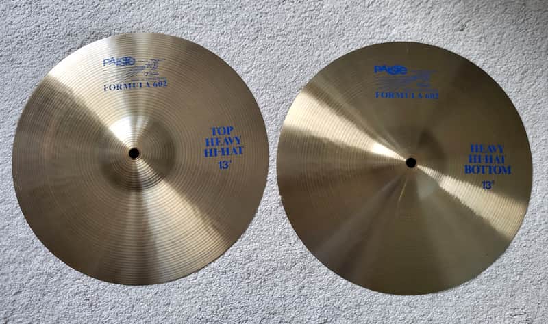 PAISTE Formula 602 HEAVY Hi-Hat 13” set (Blue Label) - 1987 | Reverb