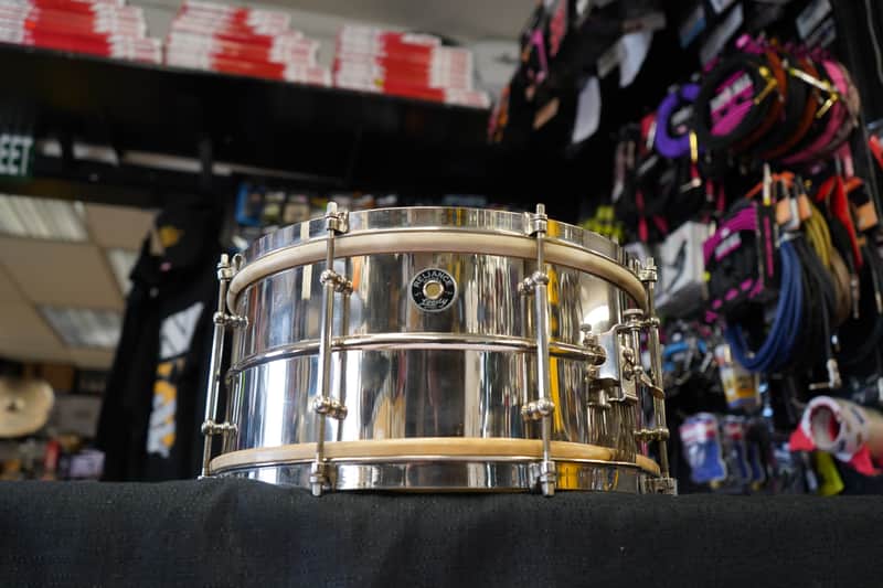 1930s Leedy Reliance Model 6.5x14" Nickel Plated Brass Snare | Reverb