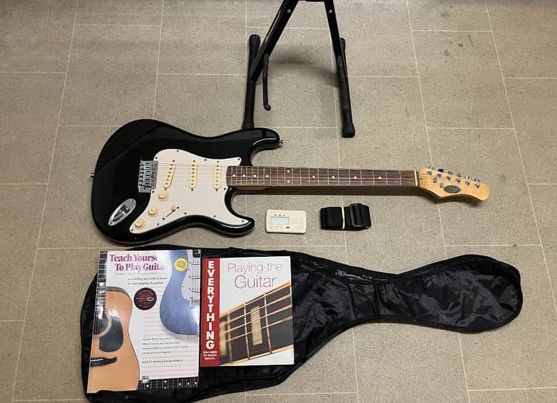Vintage Stagg strat style electric guitar with brass logo- | Reverb