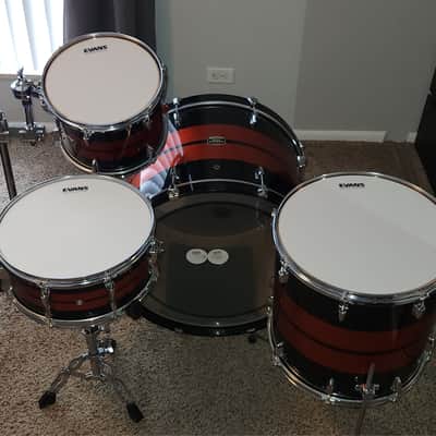 Yamaha Tour Custom Drum Set - Moto-X Black w/ Orange Metallic | Reverb