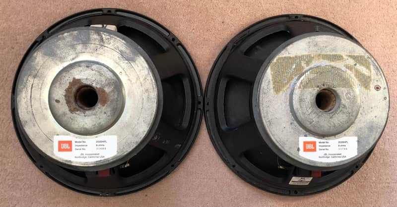 Pair 2x JBL 2020HPL 12" 8 Ohms 300 Watt Mid / Low-Frequency | Reverb