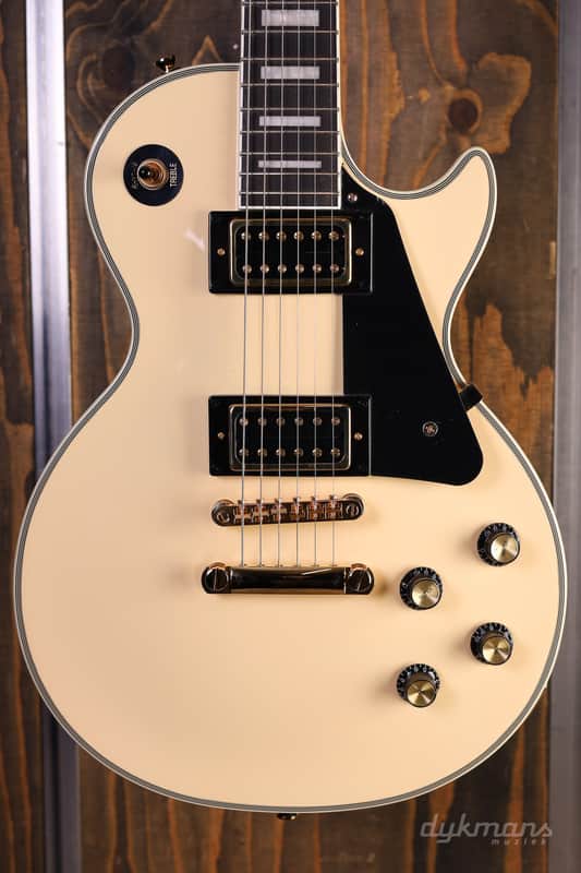 Epiphone Les Paul Custom Blackback Antique Ivory | Reverb