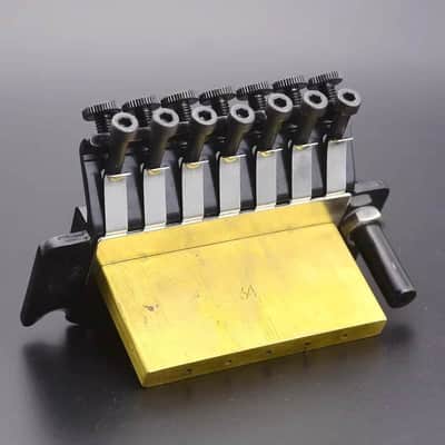 Black 7 String Guitar Double Locking Bridge Tremolo with | Reverb UK