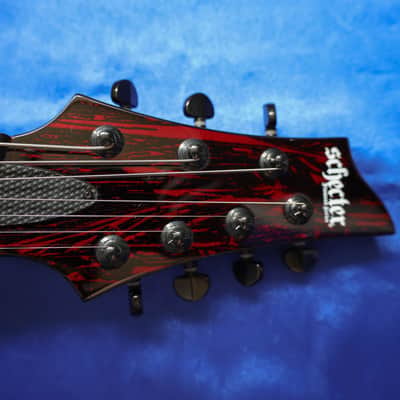 Schecter C-7 Silver Mountain 2020 blood moon | Reverb