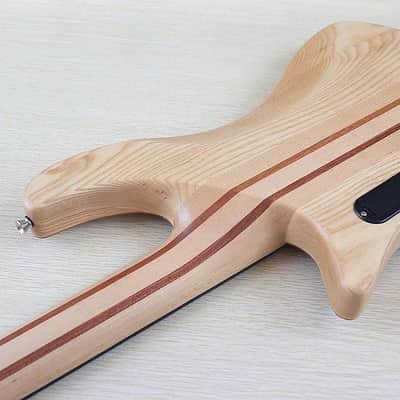 Custom 4 String Electric Bass, Ash Body, Maple Neck Through | Reverb