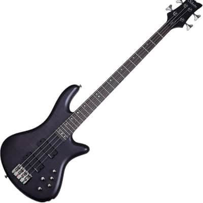Schecter Stiletto Studio-4 Electric Bass See-Thru Black Satin | Reverb