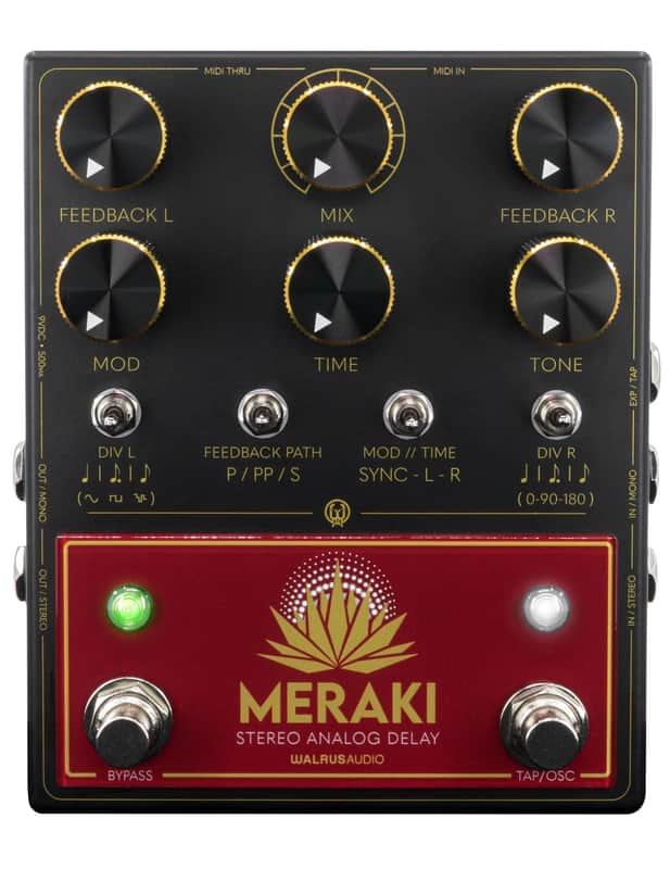 Walrus Audio MERAKI-DELAY Analog Stereo Delay with 3 Modes | Reverb
