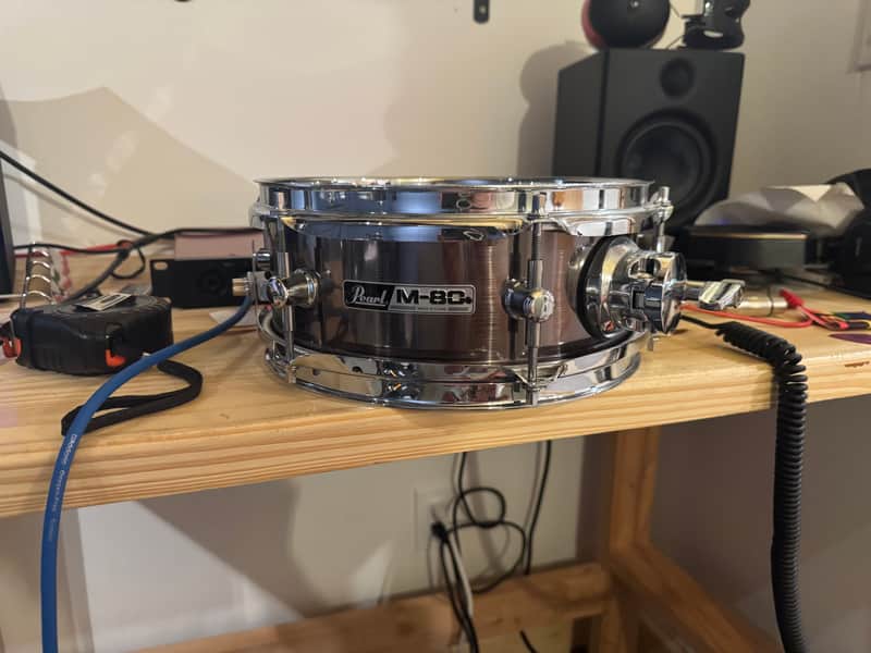 Pearl M-80 10x4 firecracker snare 2020s - Silver wrap | Reverb