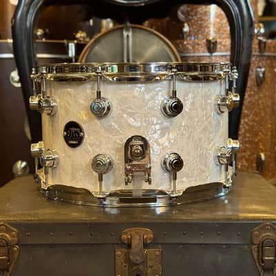 USED DW 8x14 Performance Snare in White Marine Pearl | Reverb