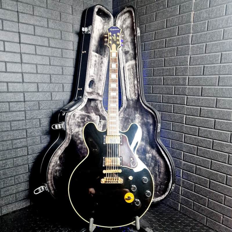 EPIPHONE BB KING LUCILLE EBONY ELECTRIC GUITAR + HARD CASE | Reverb