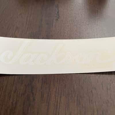Vintage Jackson Ontario (86-87) Waterslide Logo - White (#3) | Reverb