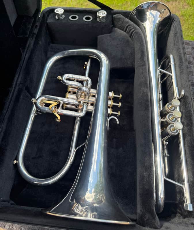 Gently Used Getzen Eterna Flugelhorn and Trumpet Combo with | Reverb