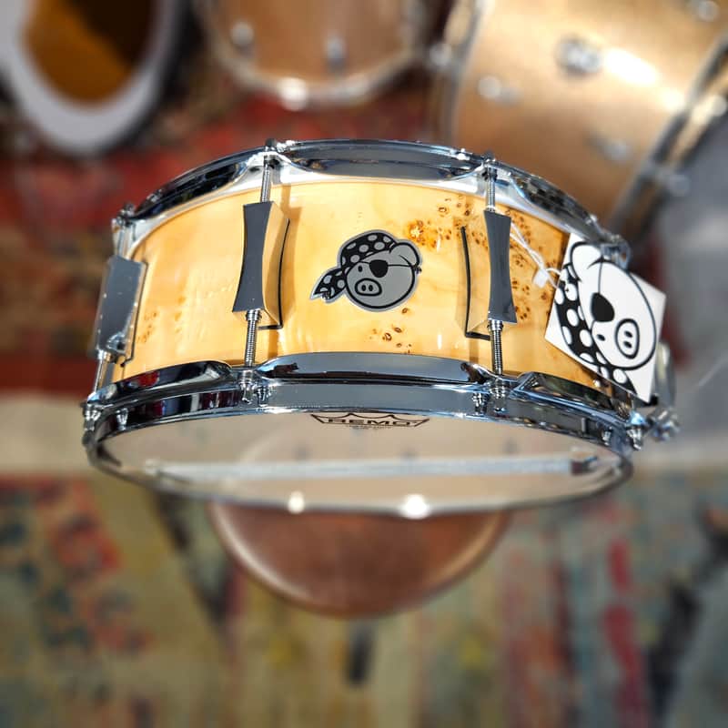 Pork Pie 14x5.5" 10-ply Maple Snare in Mappa Burl Gloss | Reverb