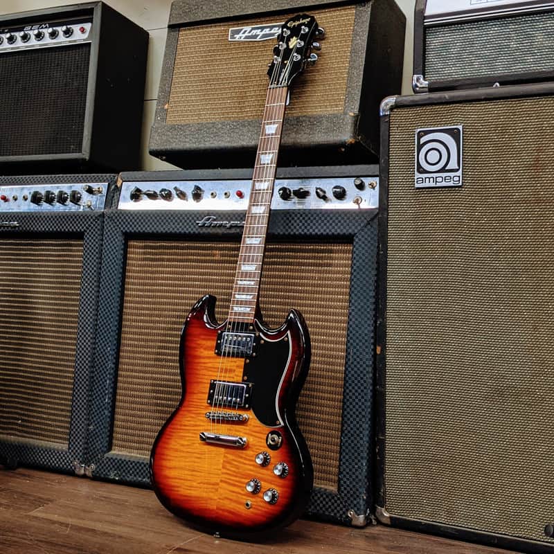 Epiphone G400 SG - Honeyburst Flame Maple Top | Reverb