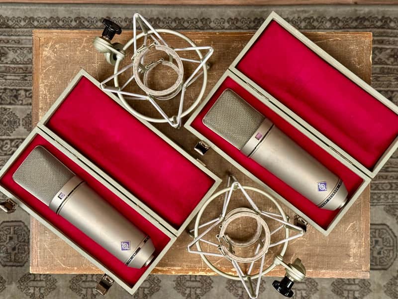 Vintage Neumann U87 Condenser Microphone Sequential SN Stereo | Reverb