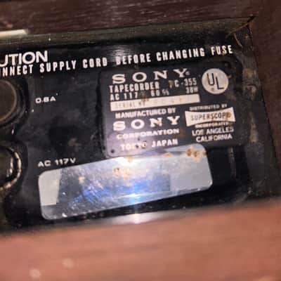 Sony TC-355 Solid State 3-Head Stereo Tapecorder - Powers On | Reverb