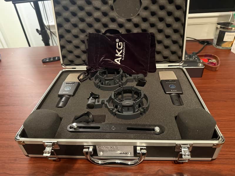 AKG C414 XLS/ST Matched Stereo Pair 2010s - Black | Reverb