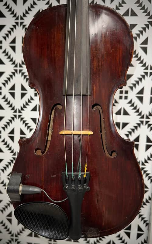 Very Deep Old Gaspar Duiffopruggar model Violin 4/4 w/Pickup | Reverb